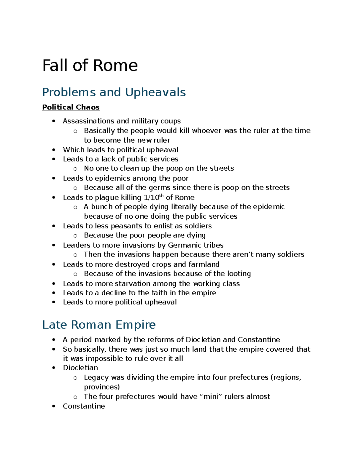 Fall of the Western Roman Empire: Problems and Political Upheavals ...