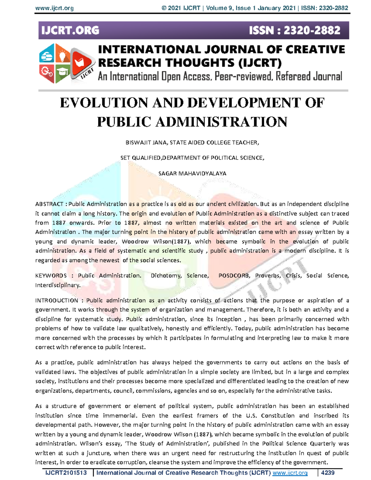 Evolution and Development of Public Administration - MPA - Studocu