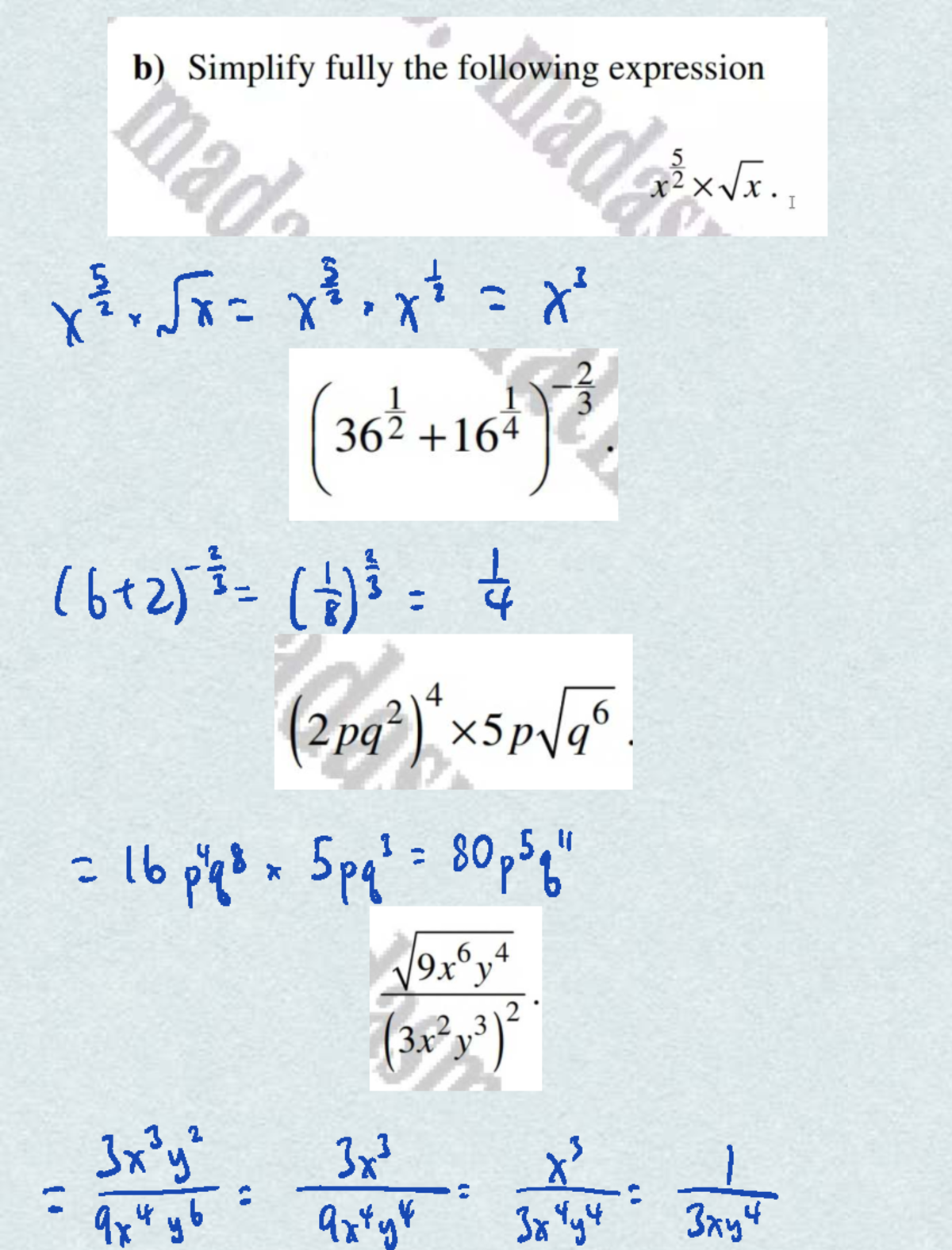 Math Indices Simplification Notes for Course Code: MATH101 - Studocu
