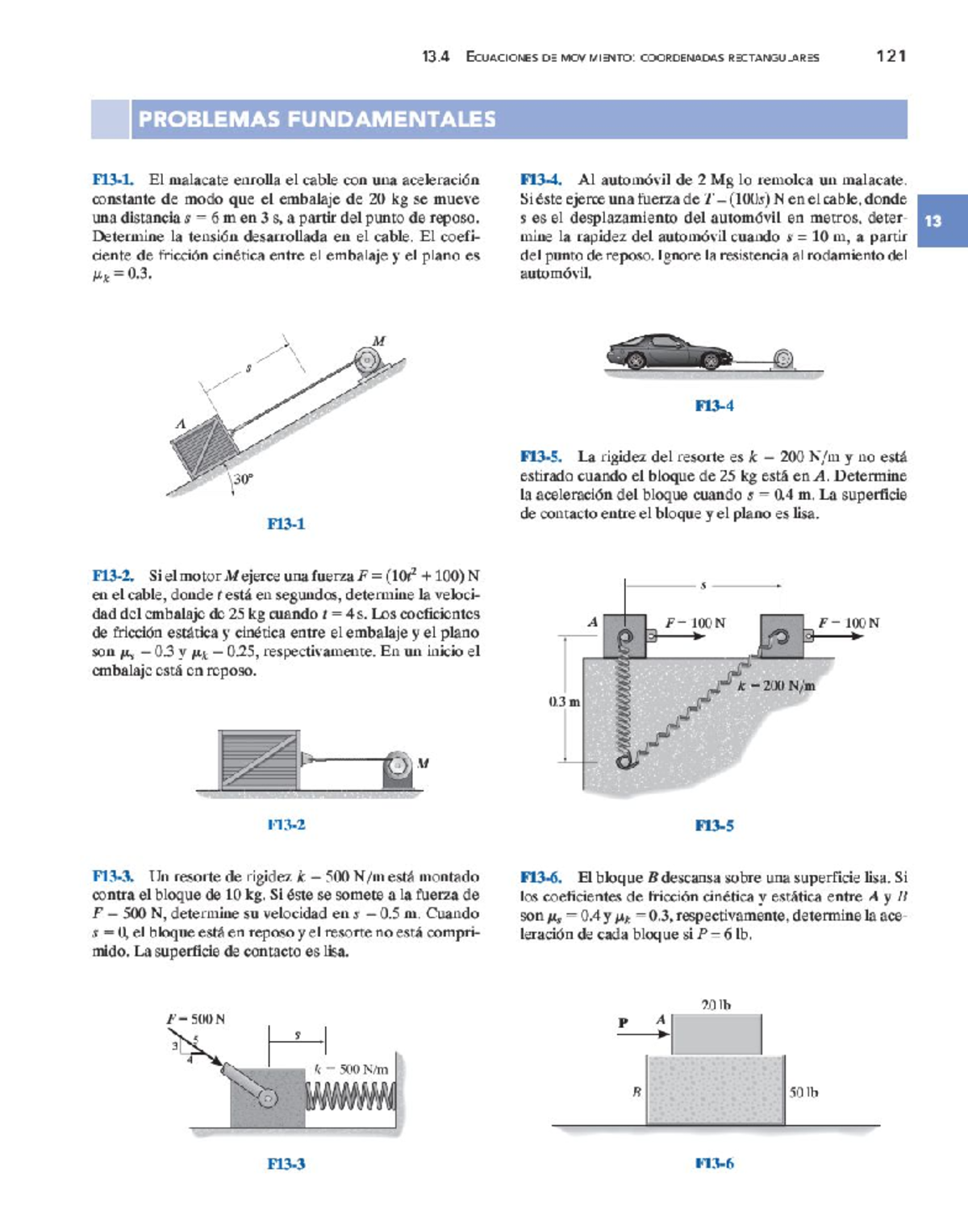 Pdfcoffee - Fundamentos de dinámica - 13 ECUACIONES DE MOVIMIENTO: COORDENADAS RECTANGULARES 121 ...