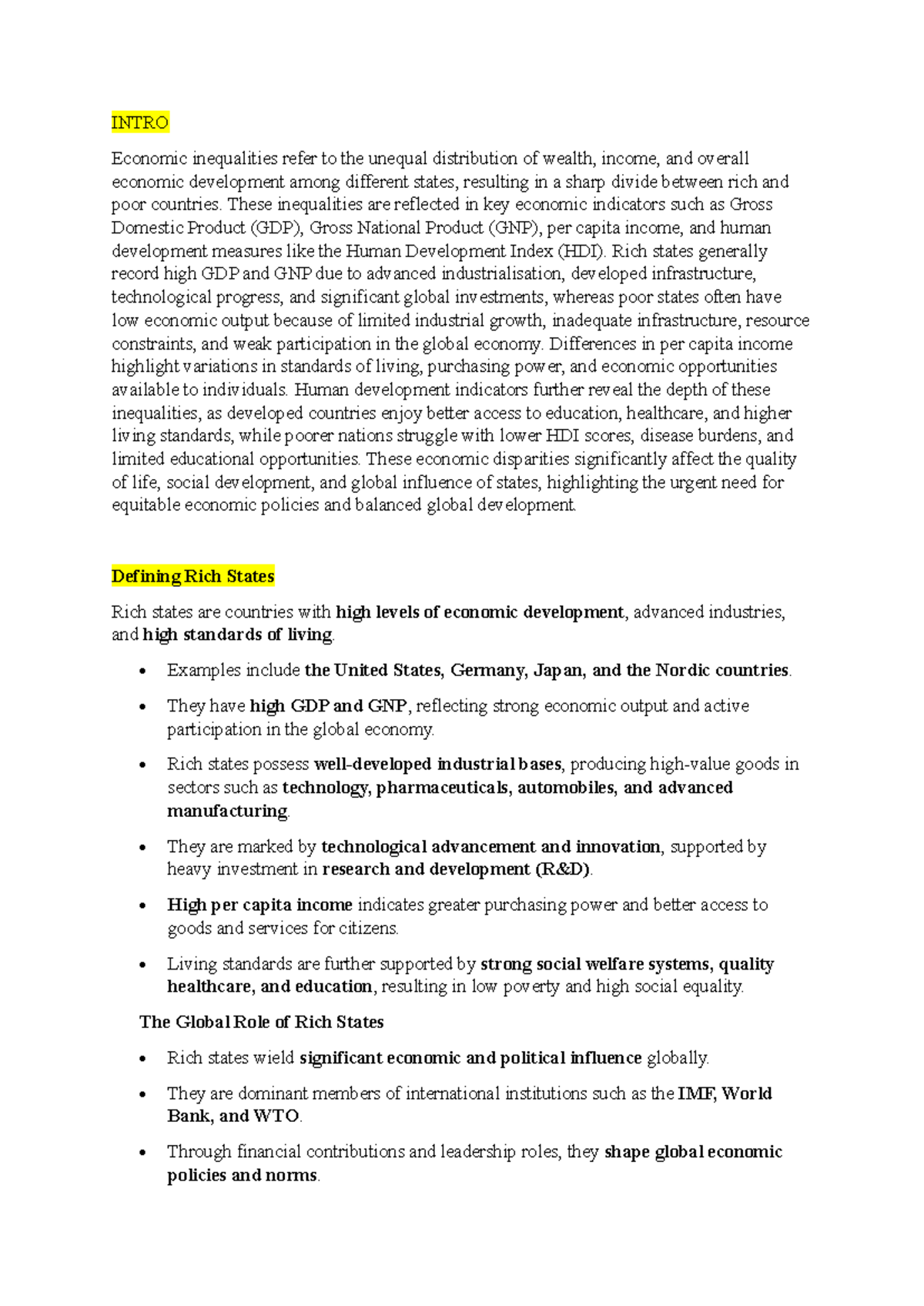 ECO - Economic Inequalities: Causes, Effects, and Solutions - Studocu