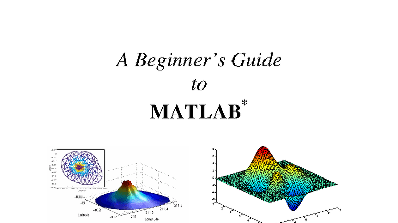 MATLAB Guide - MMT: A Comprehensive Tutorial for Beginners - Studocu