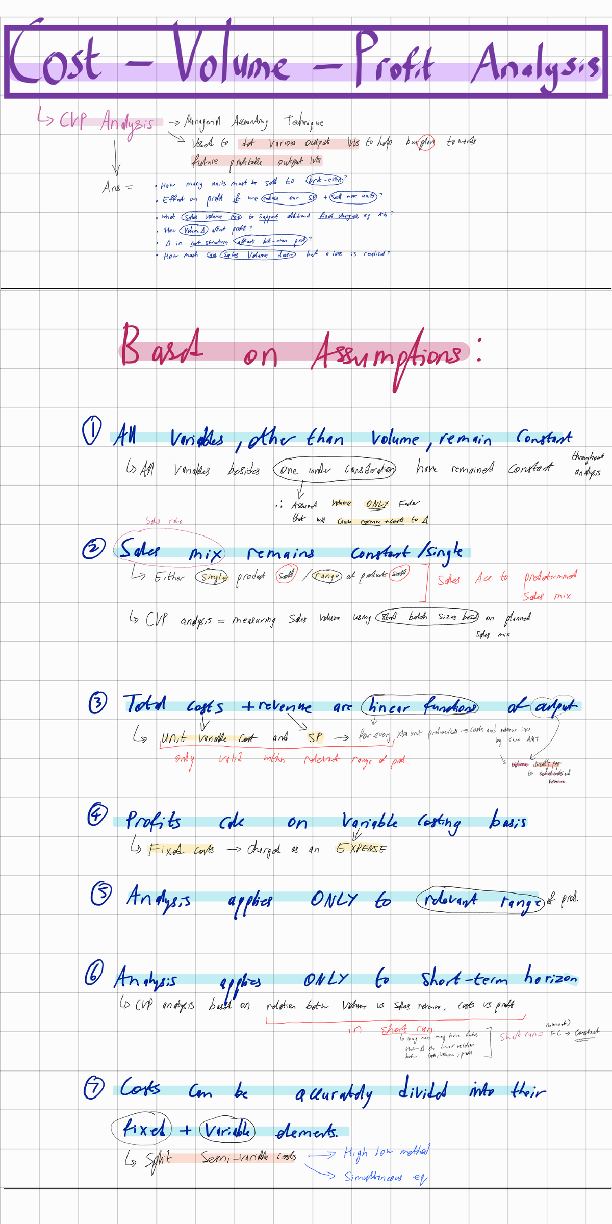 CVP Analysis - Managerial Accounting Notes (Course Code: 5011) - Studocu