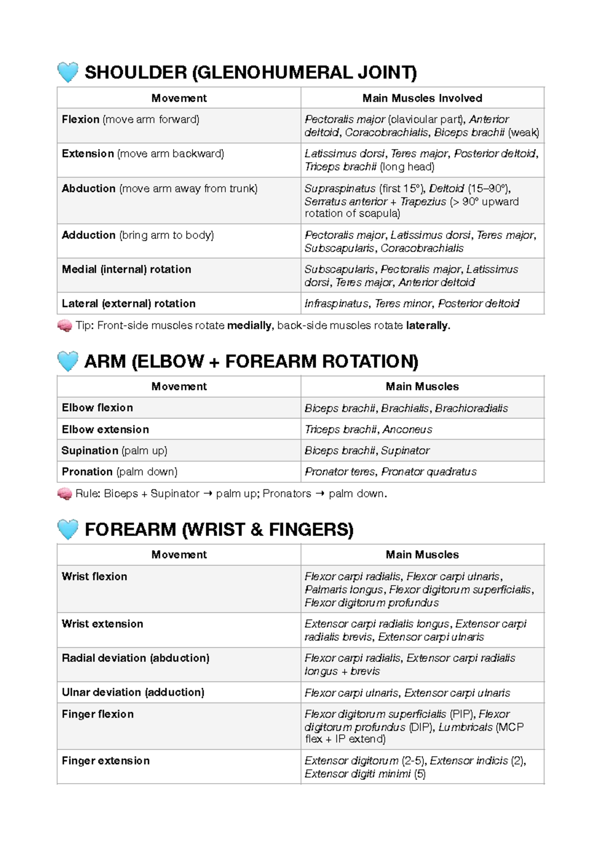 Shoulder Muscles and Movements: Flexion, Extension, Abduction ...