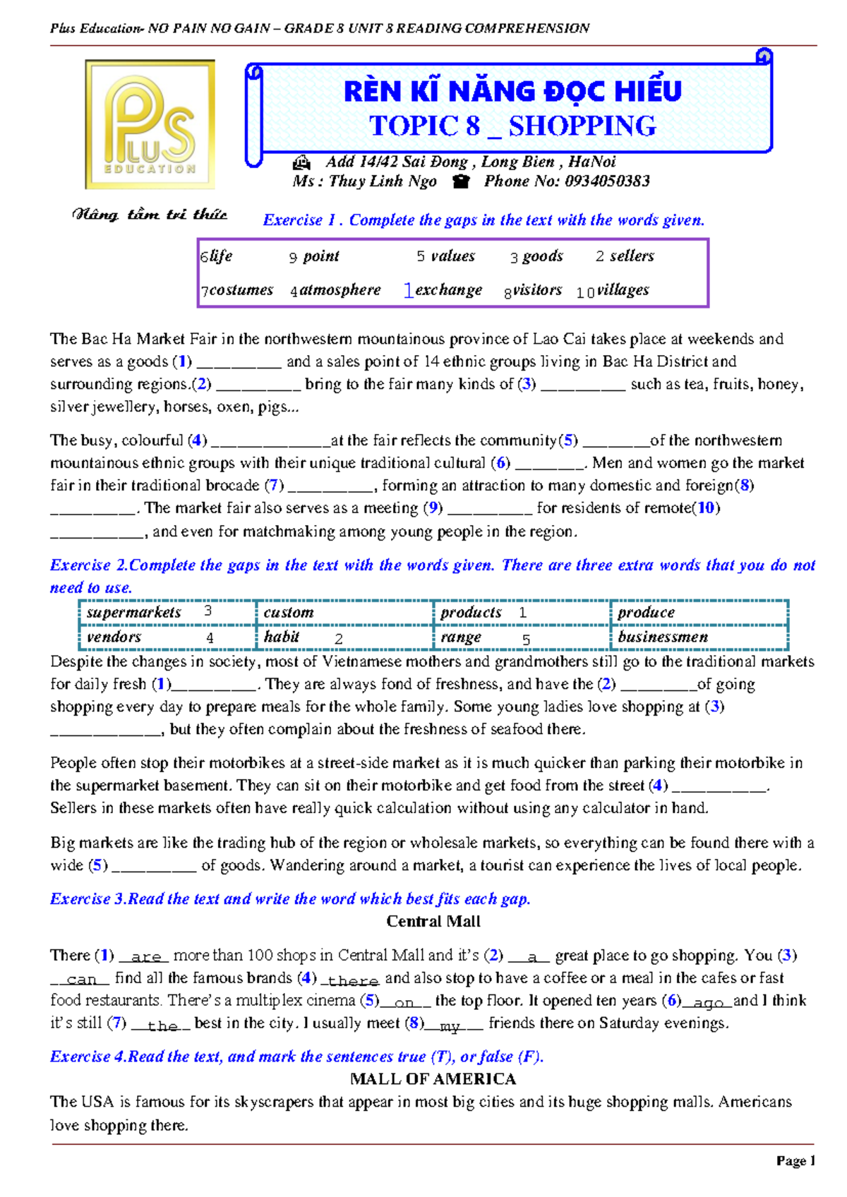 Plus NO PAIN NO GAIN GRADE 8 UNIT 8 READING COMPREHENSION NOTES - Studocu