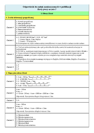 Klucz odpowiedzi do kart pracy ucznia oblicza geografii 2 zp - Odpowiedzi do zadań ...