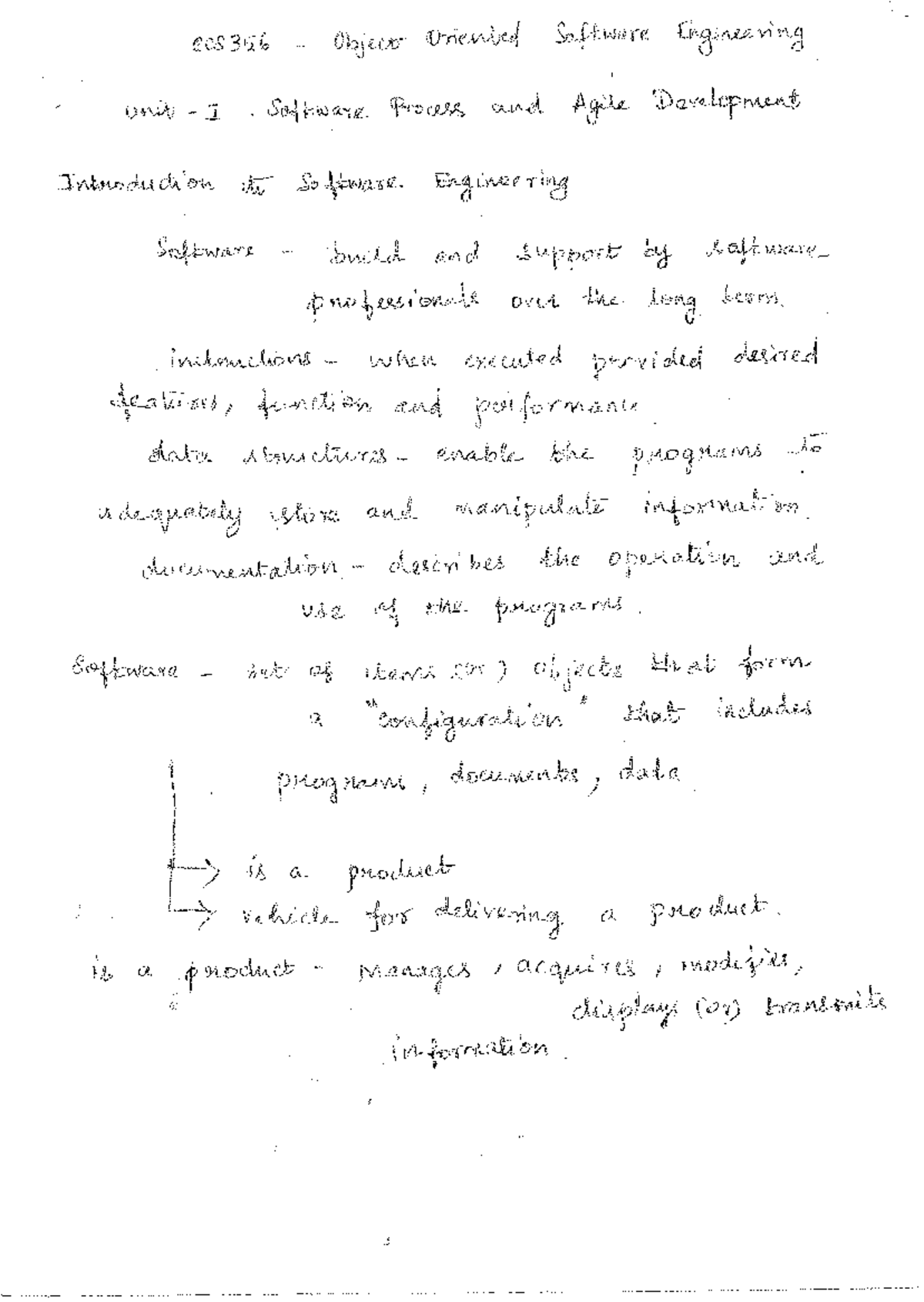 Ccs356 Object Oriented Software Engineering Unit I Overview Of Agile