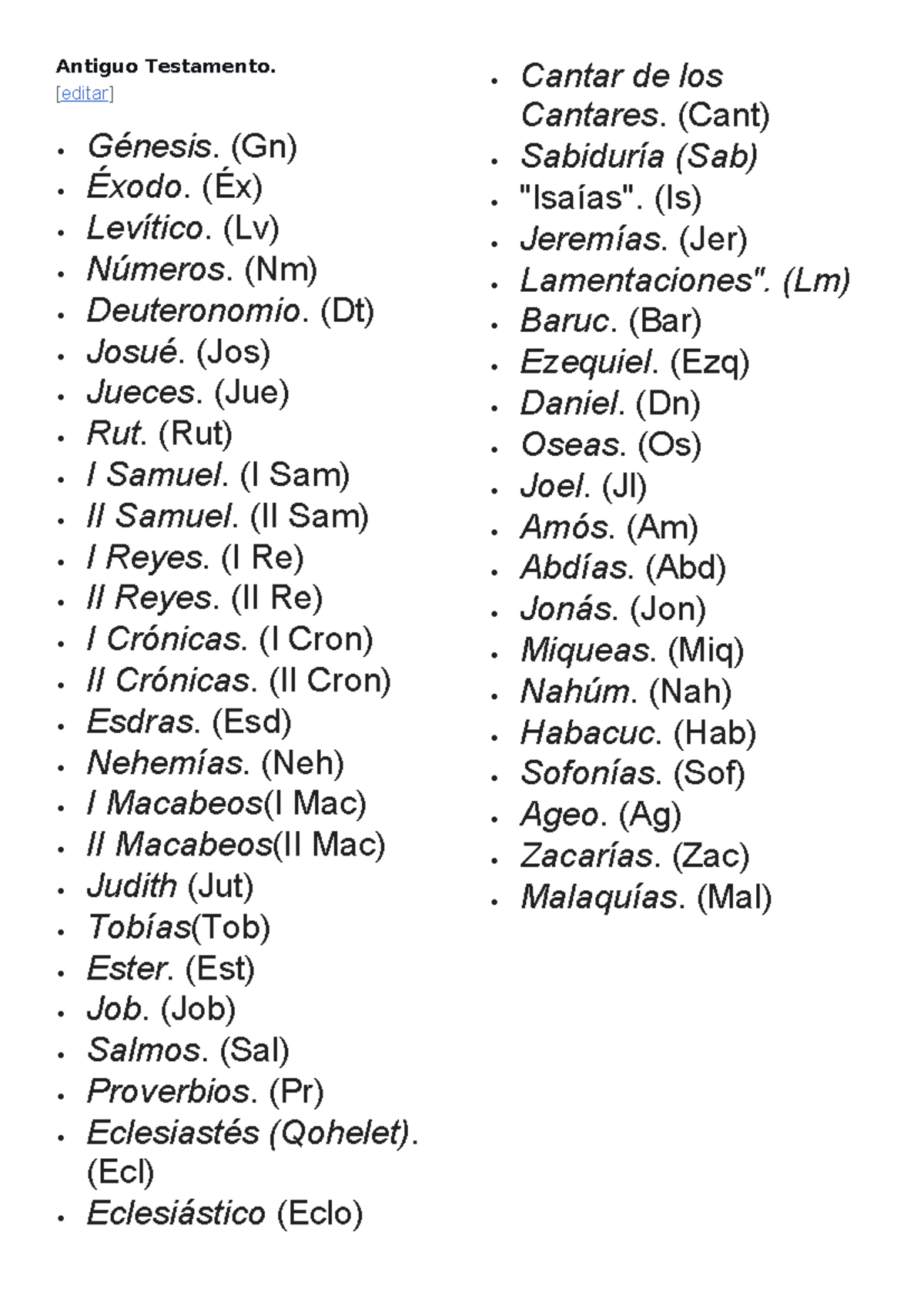 Antiguo Testamento: Resumen de Libros (FGRFG) - Studocu