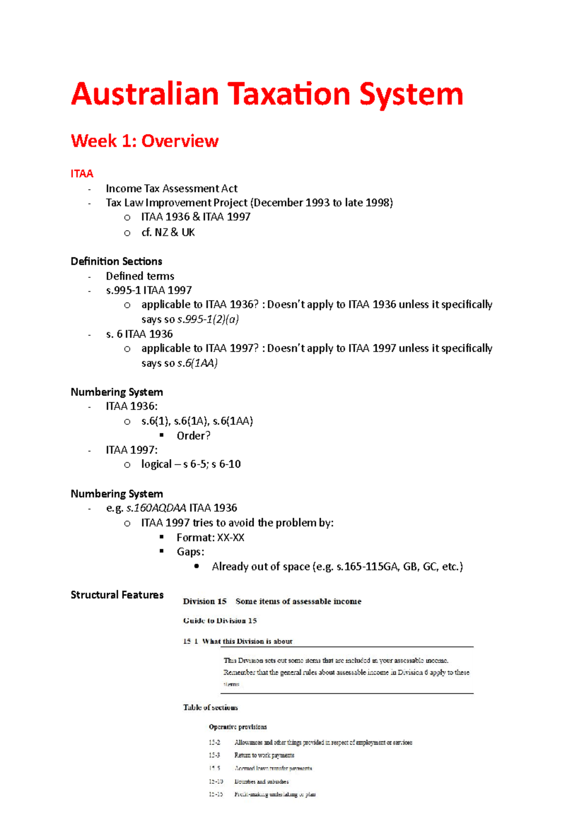 ITAA 1936 & 1997: Comprehensive Overview of the Australian Tax System ...