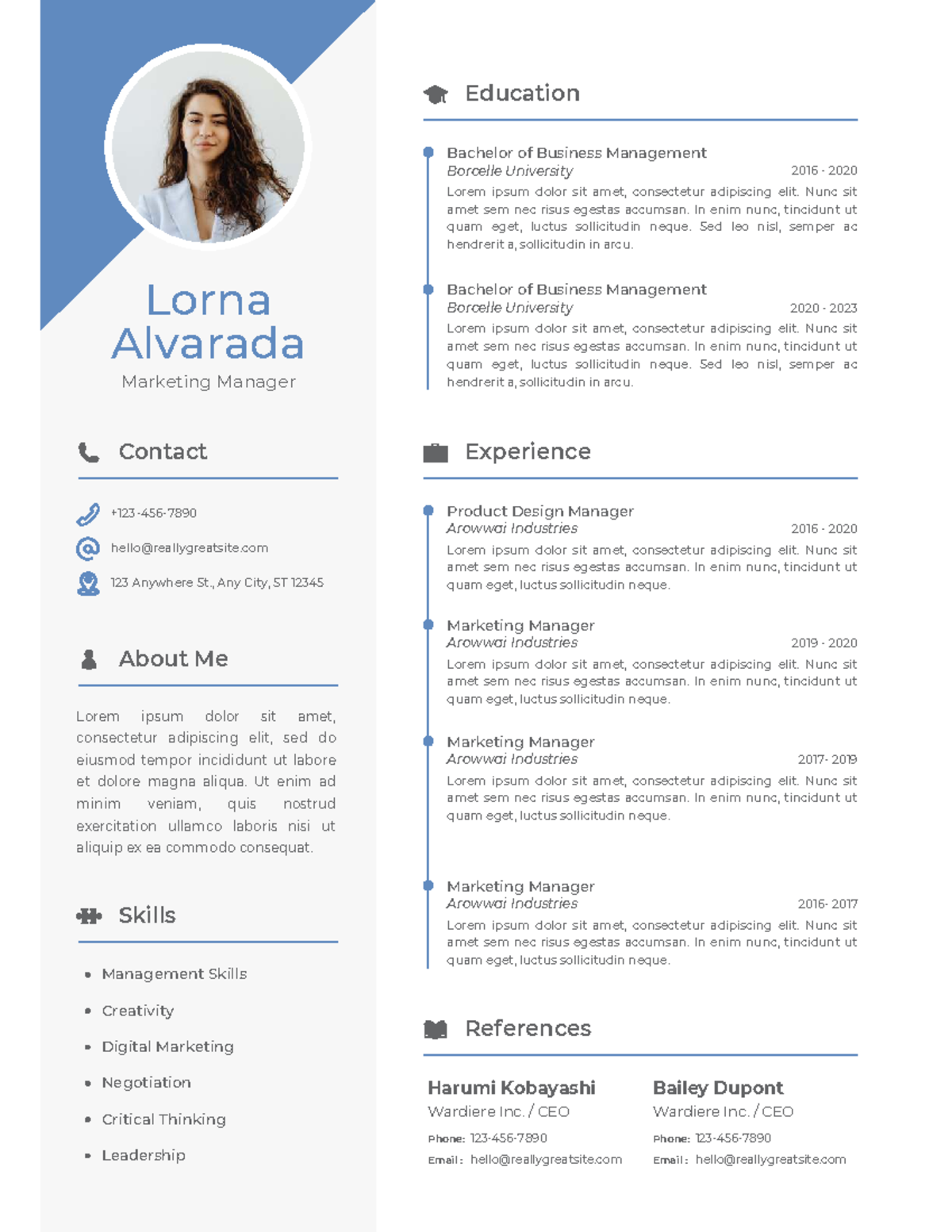 Modern Professional CV Resume for Business Management 20260620 - Studocu