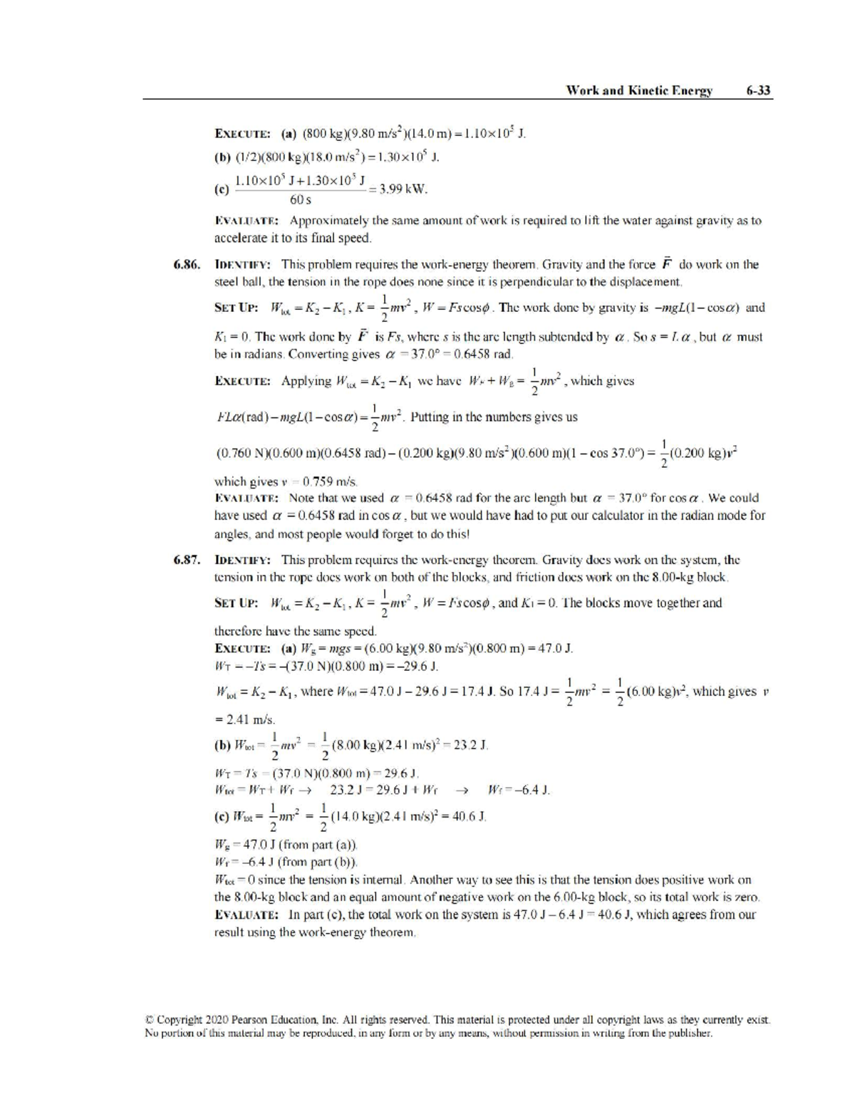 University Physics (PHYS 101) - Work and Kinetic Energy Solutions - Studocu