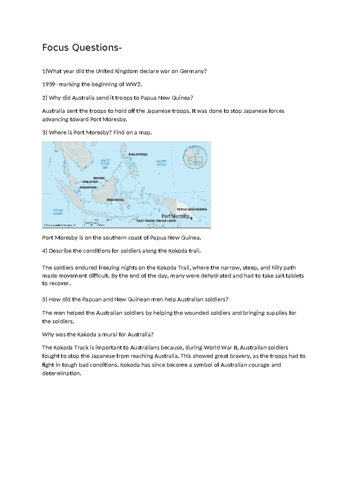 Kokoda Trail Questions: Key Insights on WWII and Australian Troops ...