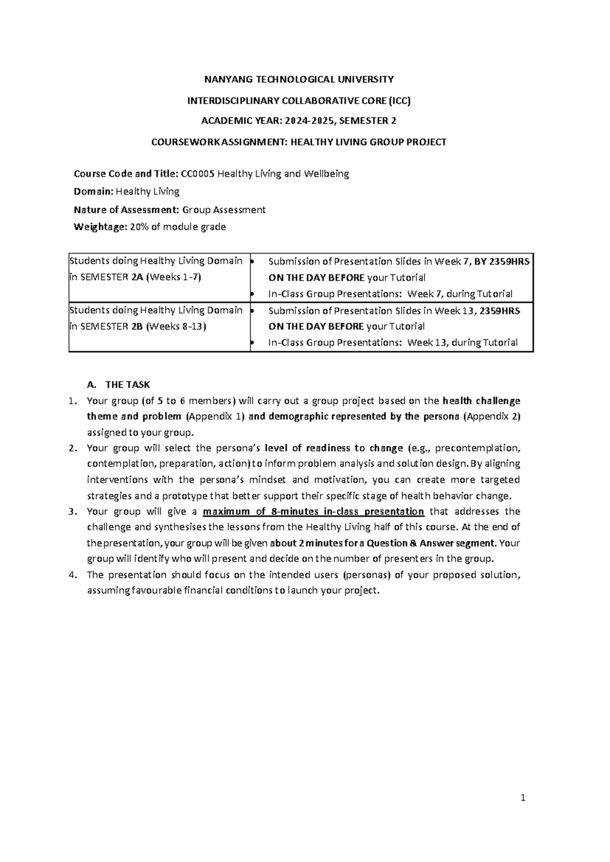 CC0005 AY24-25 Sem 2 HL Group Assignment Brief Students - NANYANG ...