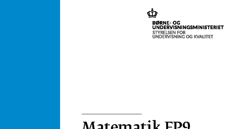 Matematik FP9 Opgavehæfte uden hjælpemidler - Prøver 2020 - Studocu