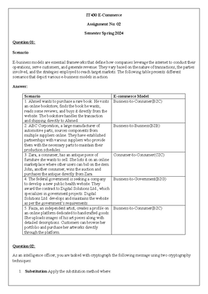 58916469 IT430 Final Term 06 - Question # 1 of 10 ( Start time: 06:13:34 PM ) Total Marks: 1 ...