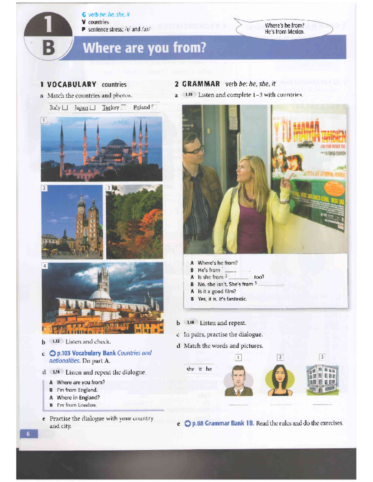 English Vocabulary and Grammar Practice: Countries and Nationalities ...