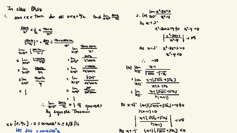 Quiz Practice - Limits and Functions Analysis (MATH 101) - Studocu