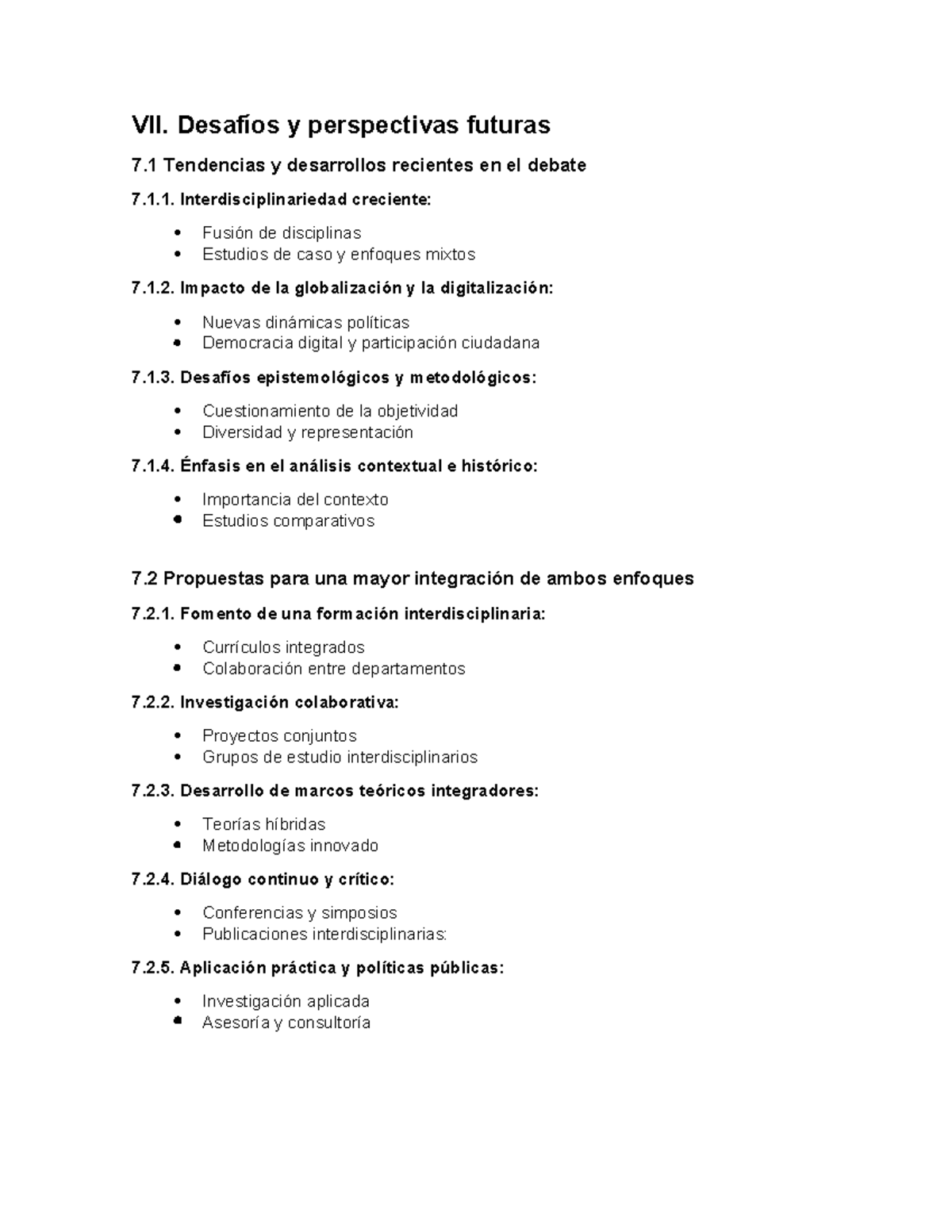 VII. Desafíos y perspectivas futuras - VII. Desafíos y perspectivas ...