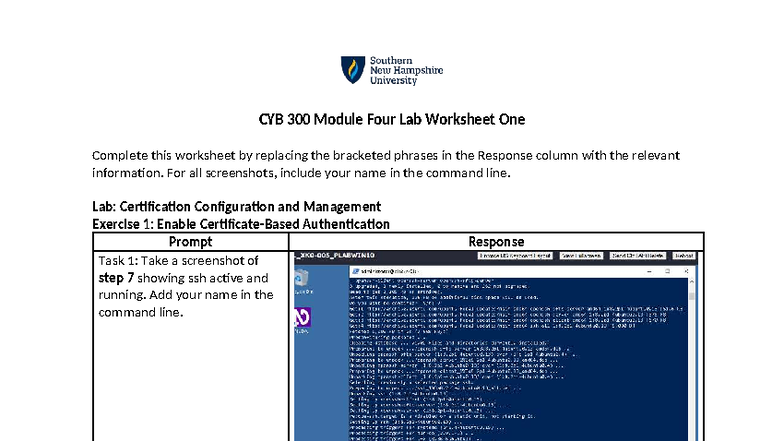 CYB 300 Module Four Lab Worksheet One Cindy Abbott - CYB 300 Module ...