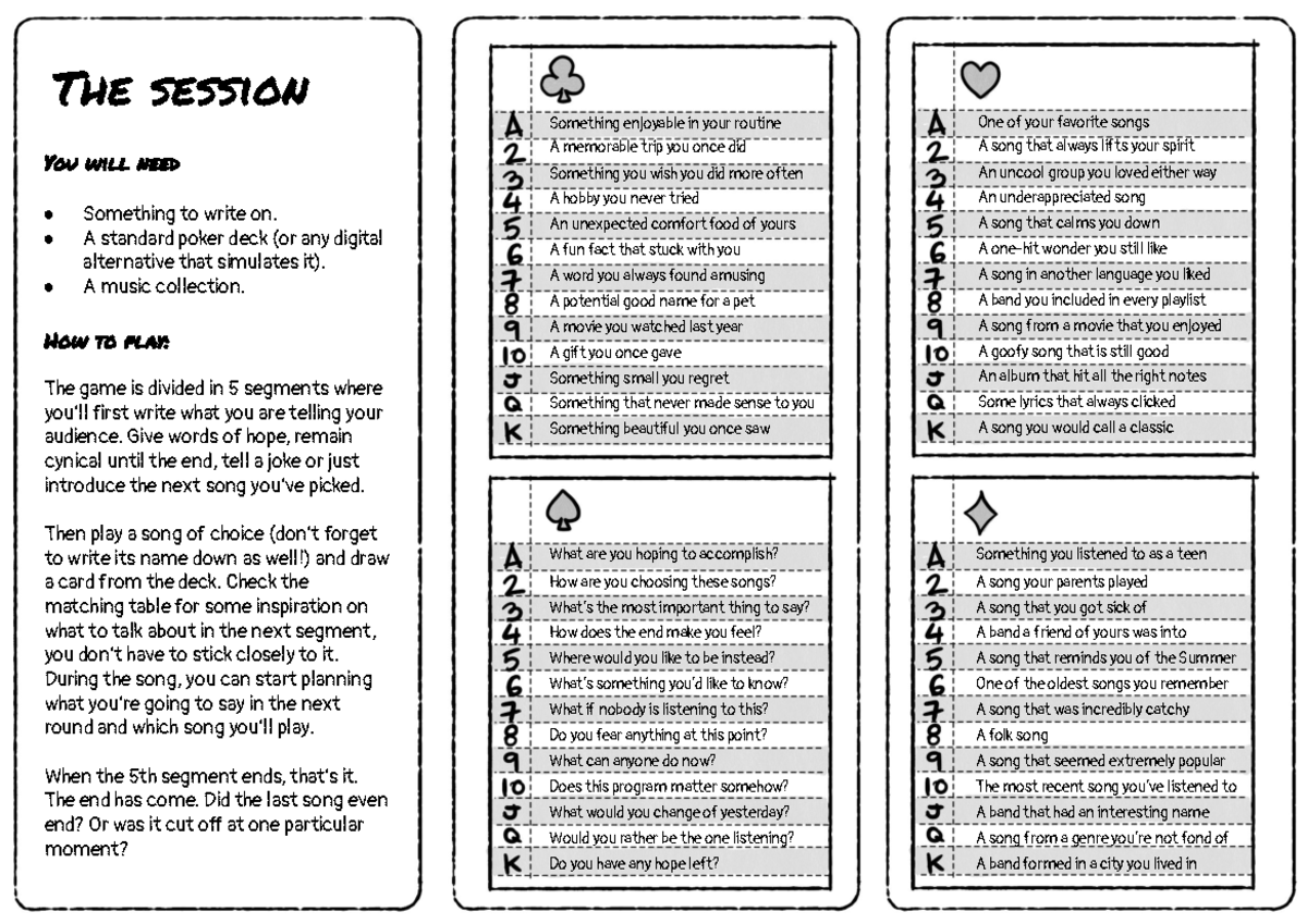 TTRPG One Page Playlist: End of the World Game Guide - Studocu