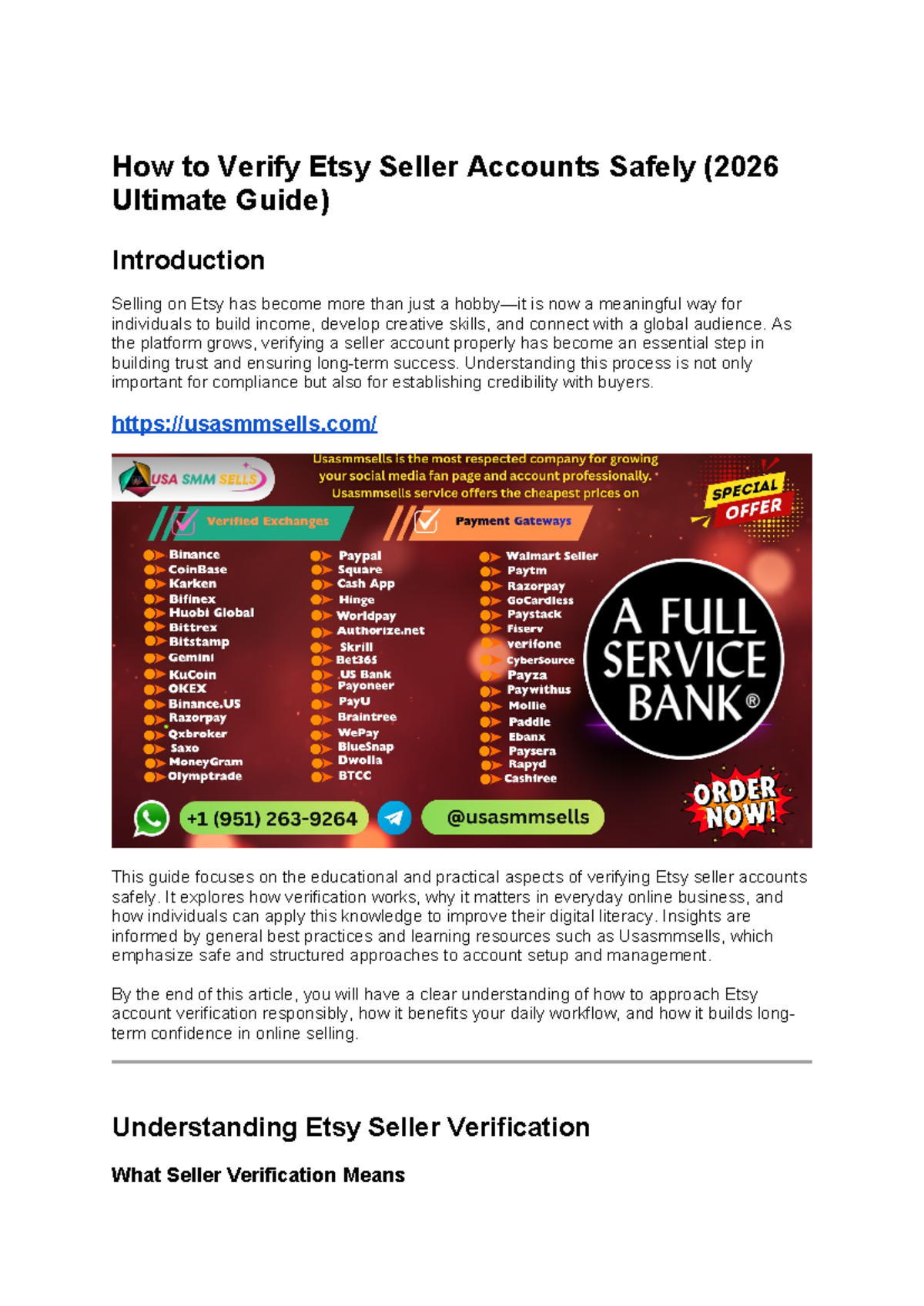 How to Safely Verify Etsy Seller Accounts: 2026 Guide - Studocu