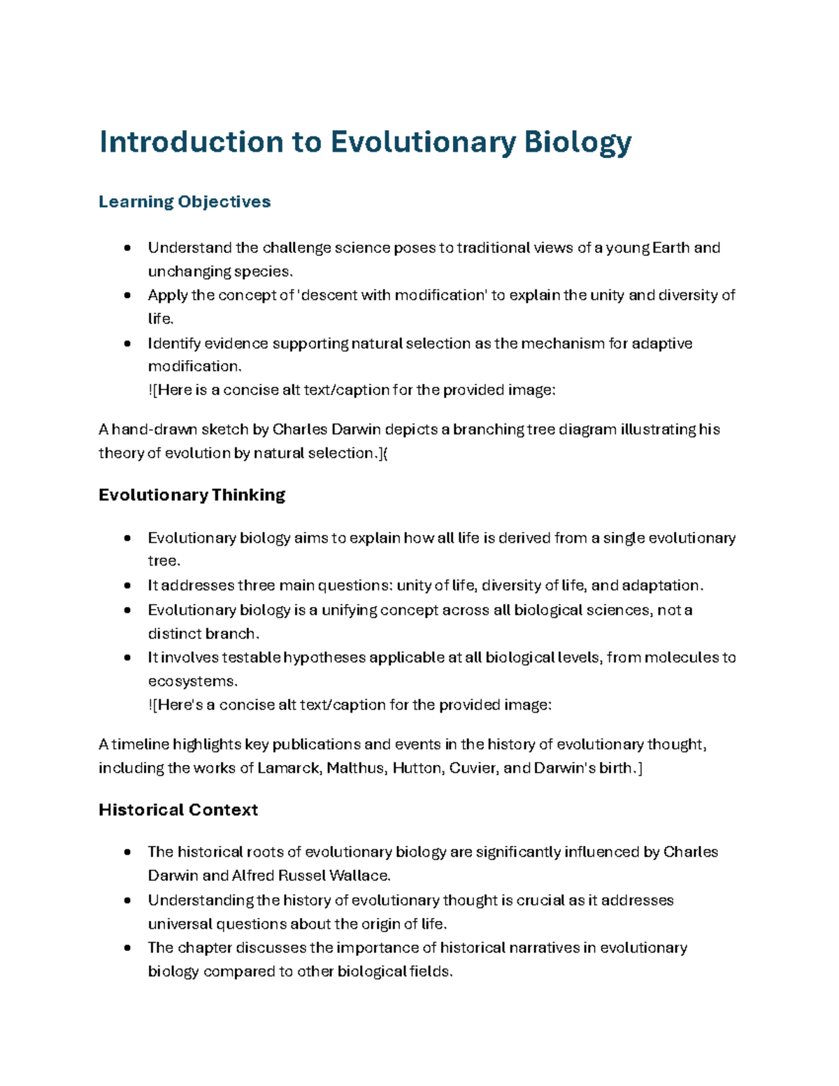 Online week 1-2 - Biology lecture and semester notes. - Introduction to ...