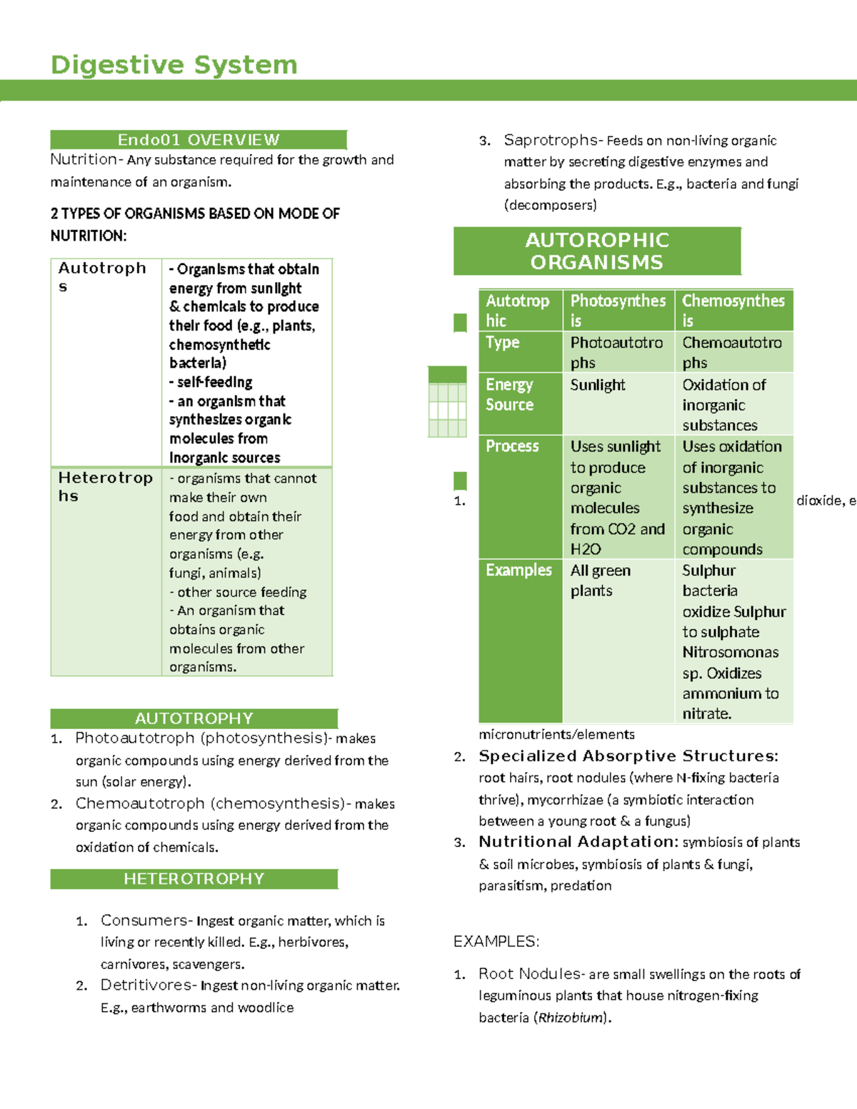Digestive System Overview: Key Concepts and Nutritional Types (Endo01 ...