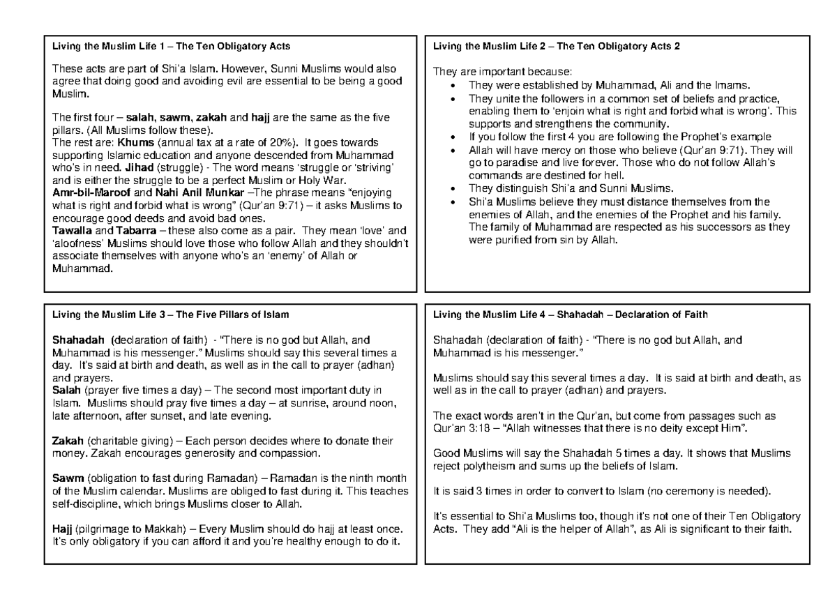 Living the Muslim Life: Key Concepts in Edexcel Religious Studies B ...
