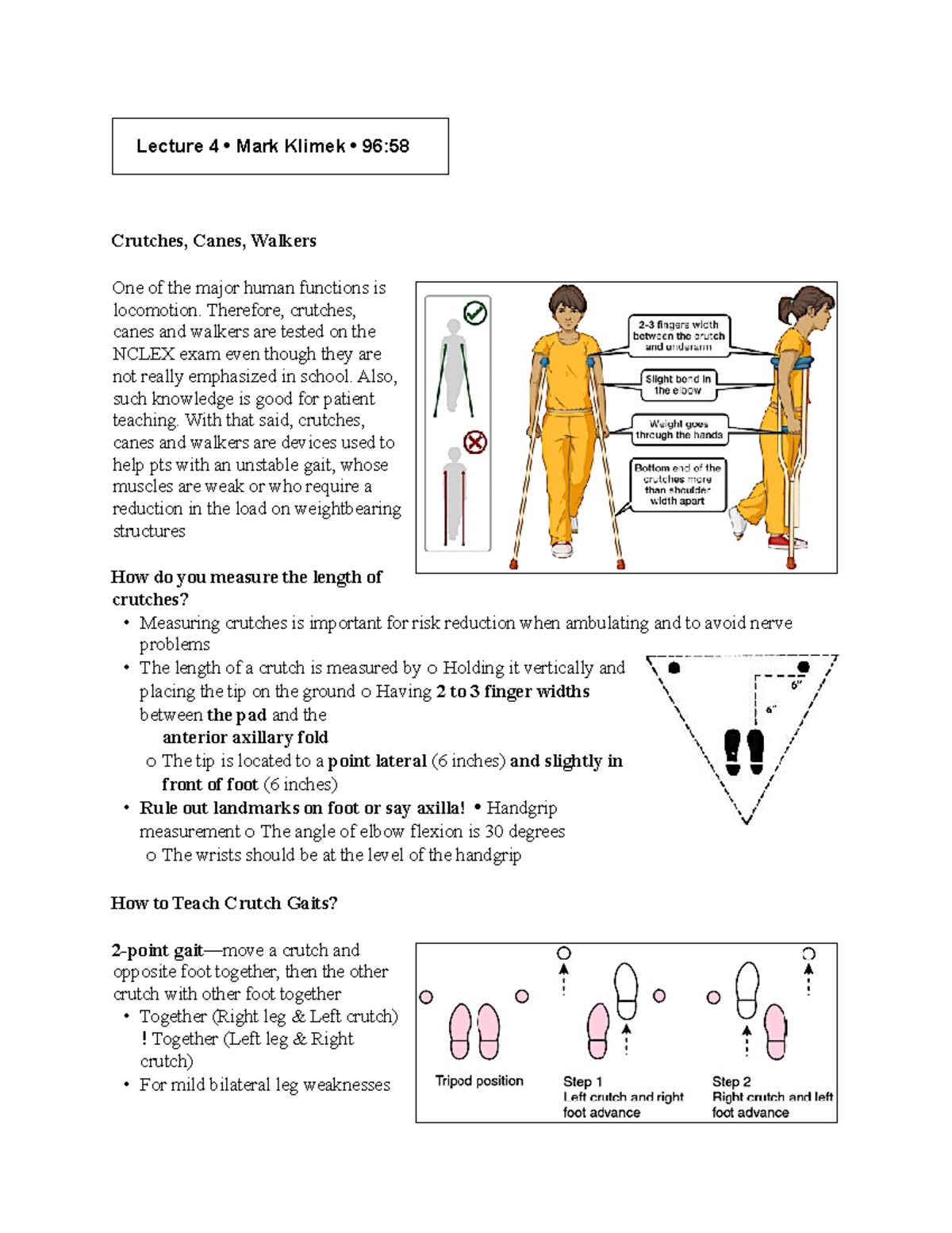 Mark Klimek Lecture 4: Crutches, Canes, Walkers & Psychosis Insights ...