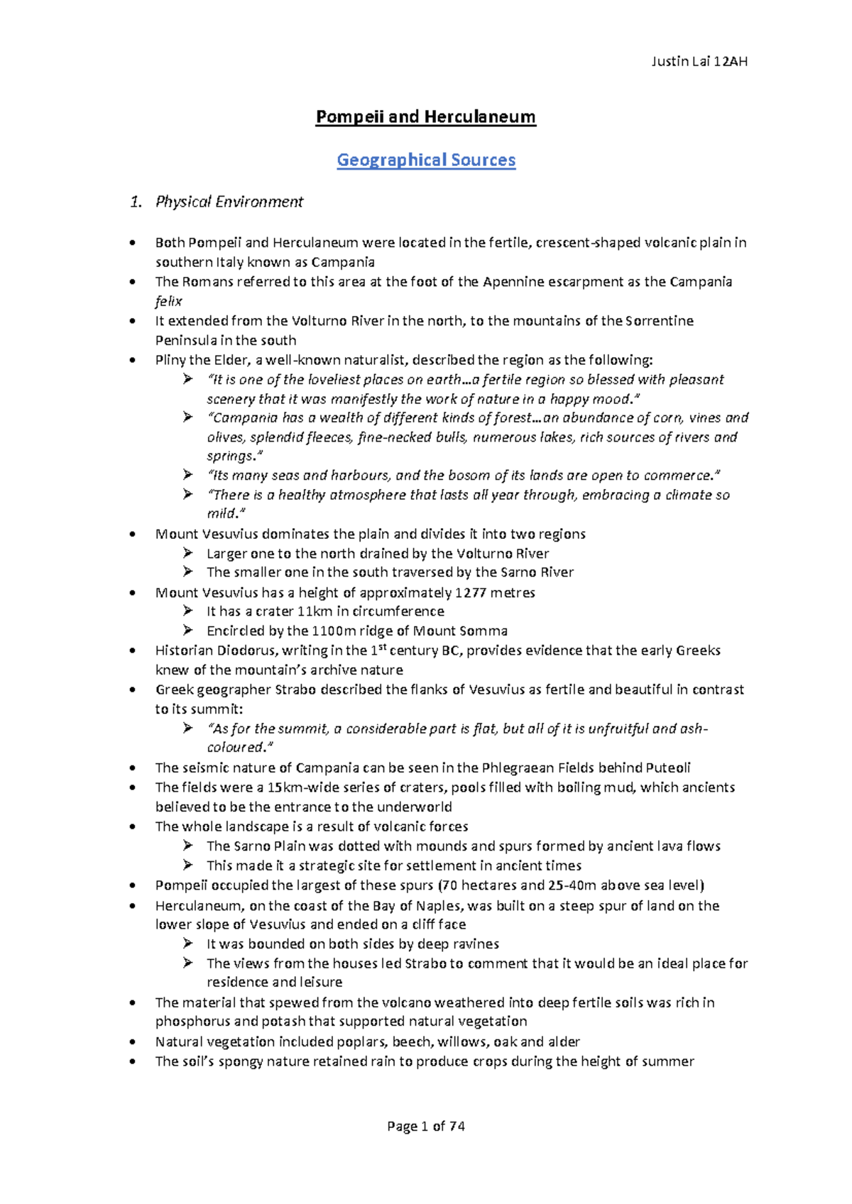 Justin - Pompeii and Herculaneum - Pompeii and Herculaneum Geographical ...