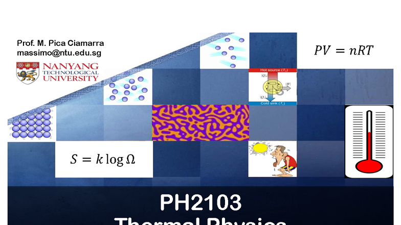 PH2103 Thermal Physics: Thermometers & Temperature Scales Overview - Studocu