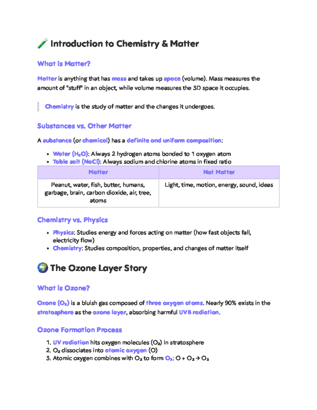 Intro to Chemistry: Understanding Matter and Its Properties - Studocu