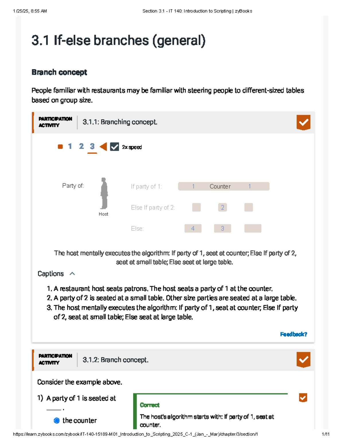 If-Else Branches Overview - IT 140 Intro to Scripting zyBooks - Studocu