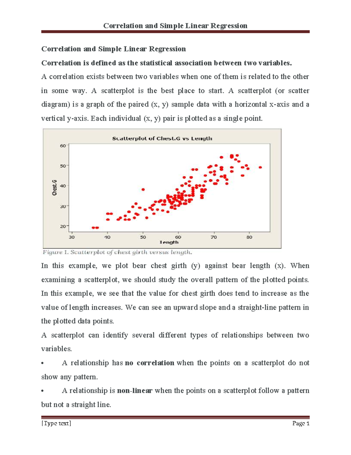 Correlation and Simple Linear Regression Overview - Studocu