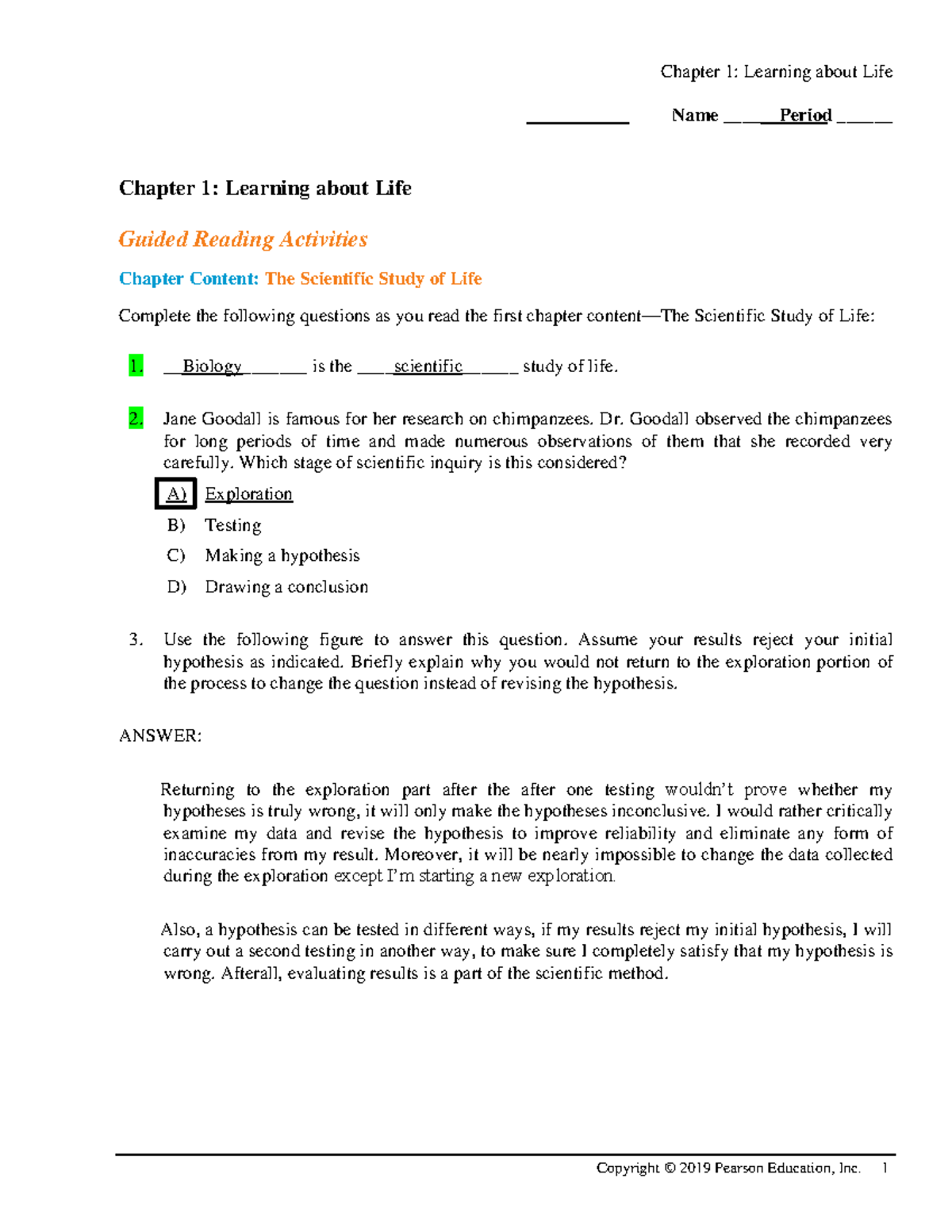 Chapter 1: Exploring the Scientific Study of Life - Studocu