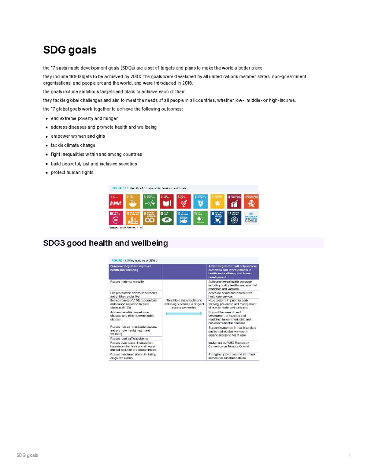 Chapter 11: SDG Notes on Health and Wellbeing Goals - Studocu