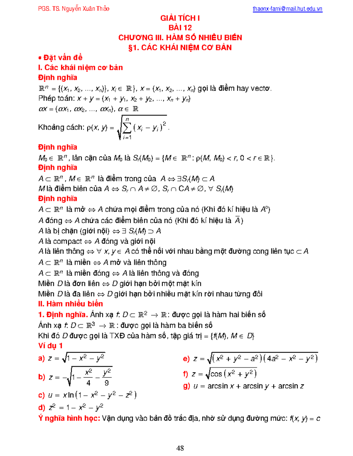 Giai-tich-1 nguyen-xuan-thao bai-12-gt1-bk - [cuuduongthancong - GI I TÍCH I BÀI 12 CH NG III ...