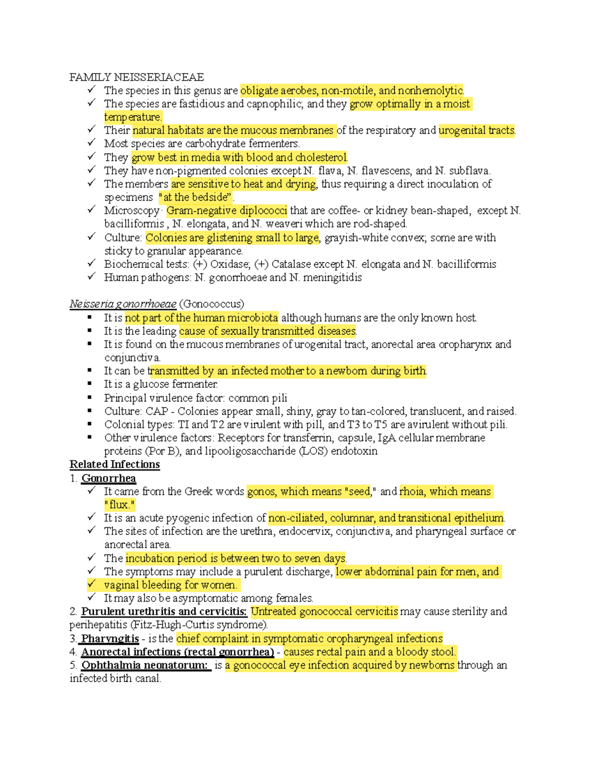 Neisseriaceae Family Overview: Characteristics & Pathogenicity - Studocu