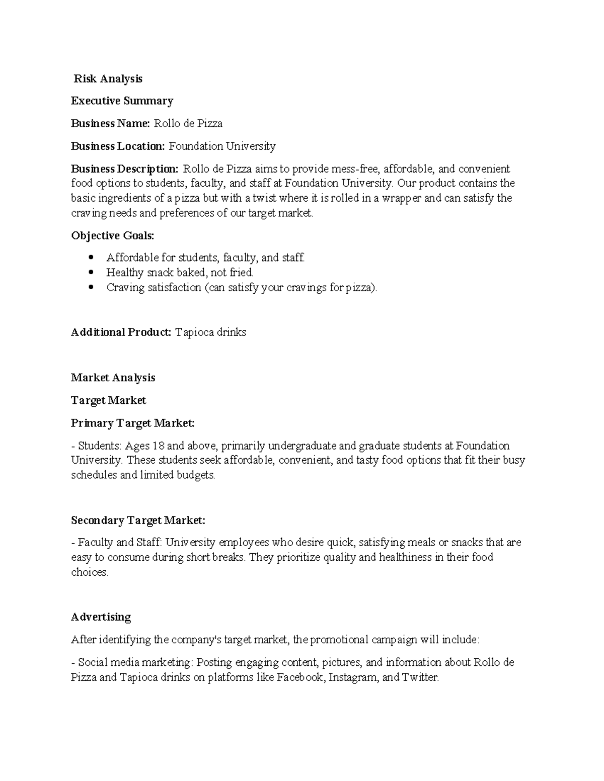 Risk Analysis Revised - short explanation about everything - Risk ...