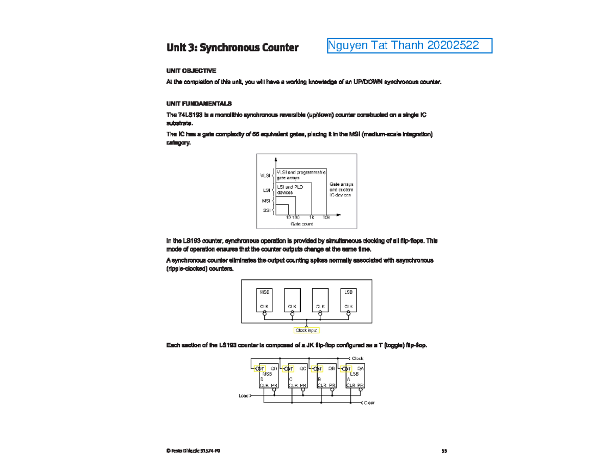 Bài-1-Unit-3 -Synchronous-Counter - tiếng anh - Studocu