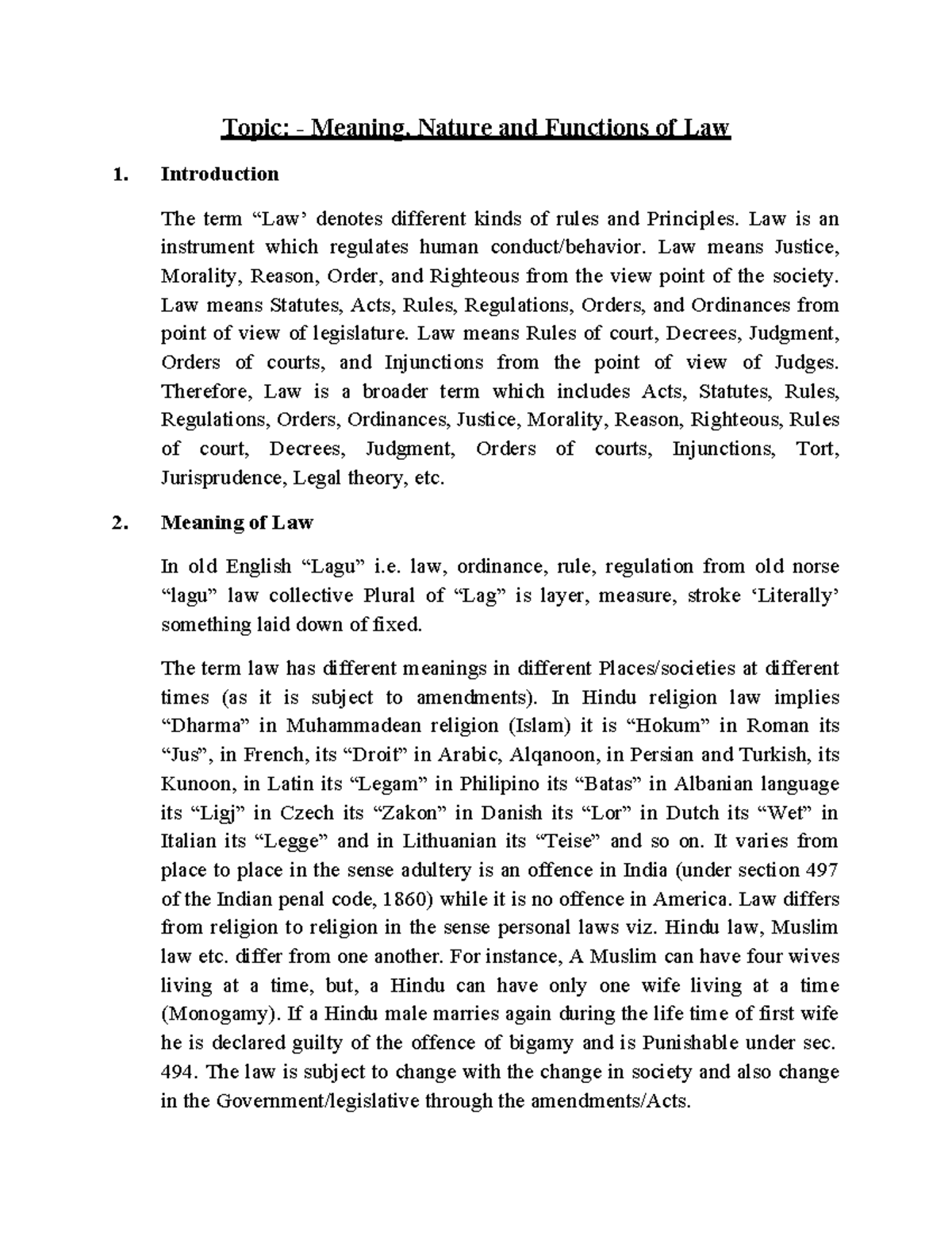 Jurisprudence 101: Understanding the Meaning, Nature, and Functions of ...