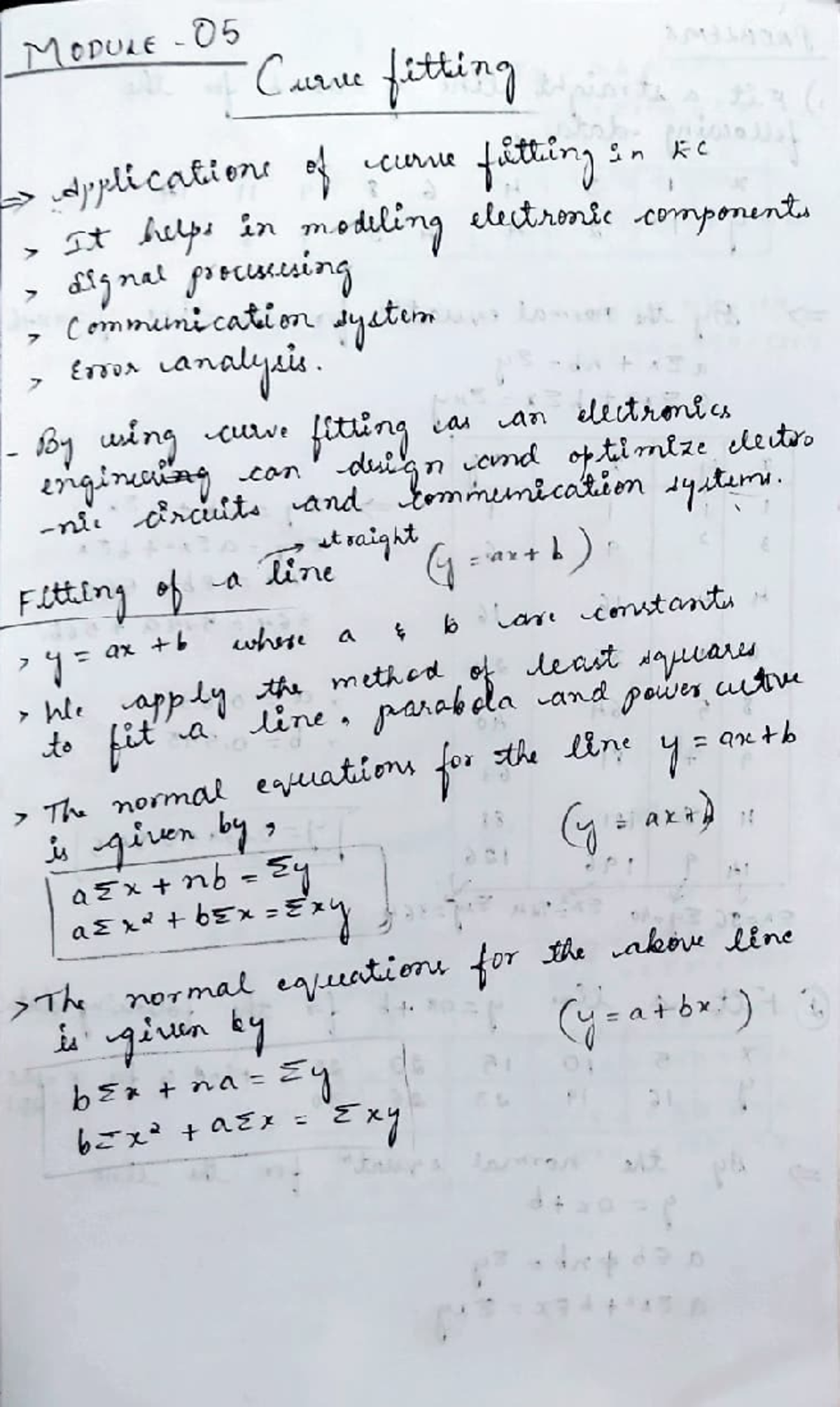 MODULE 05: Curve Fitting Applications in Electronics and Communication ...