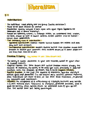Liberalism society - essay plan - To what extent do liberals agree on ...