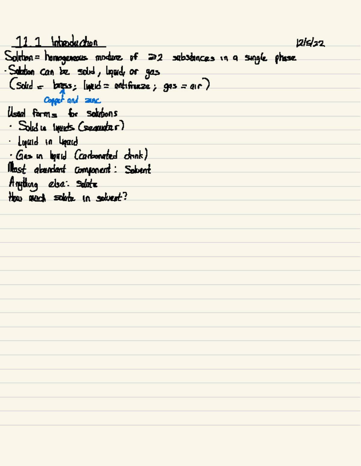 Unit 11 - Solutions: Properties and Behavior - 11 Introduction 1215122 ...