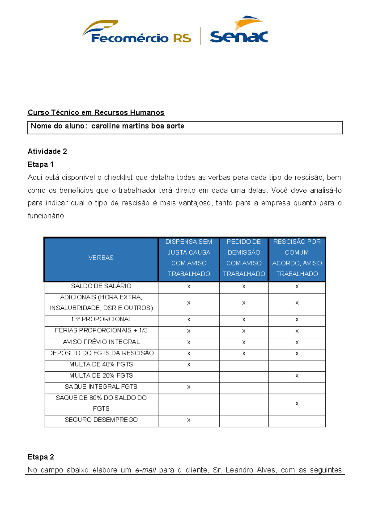 Recursos DRE: Análise de Rescisões e Benefícios Trabalhistas - Studocu