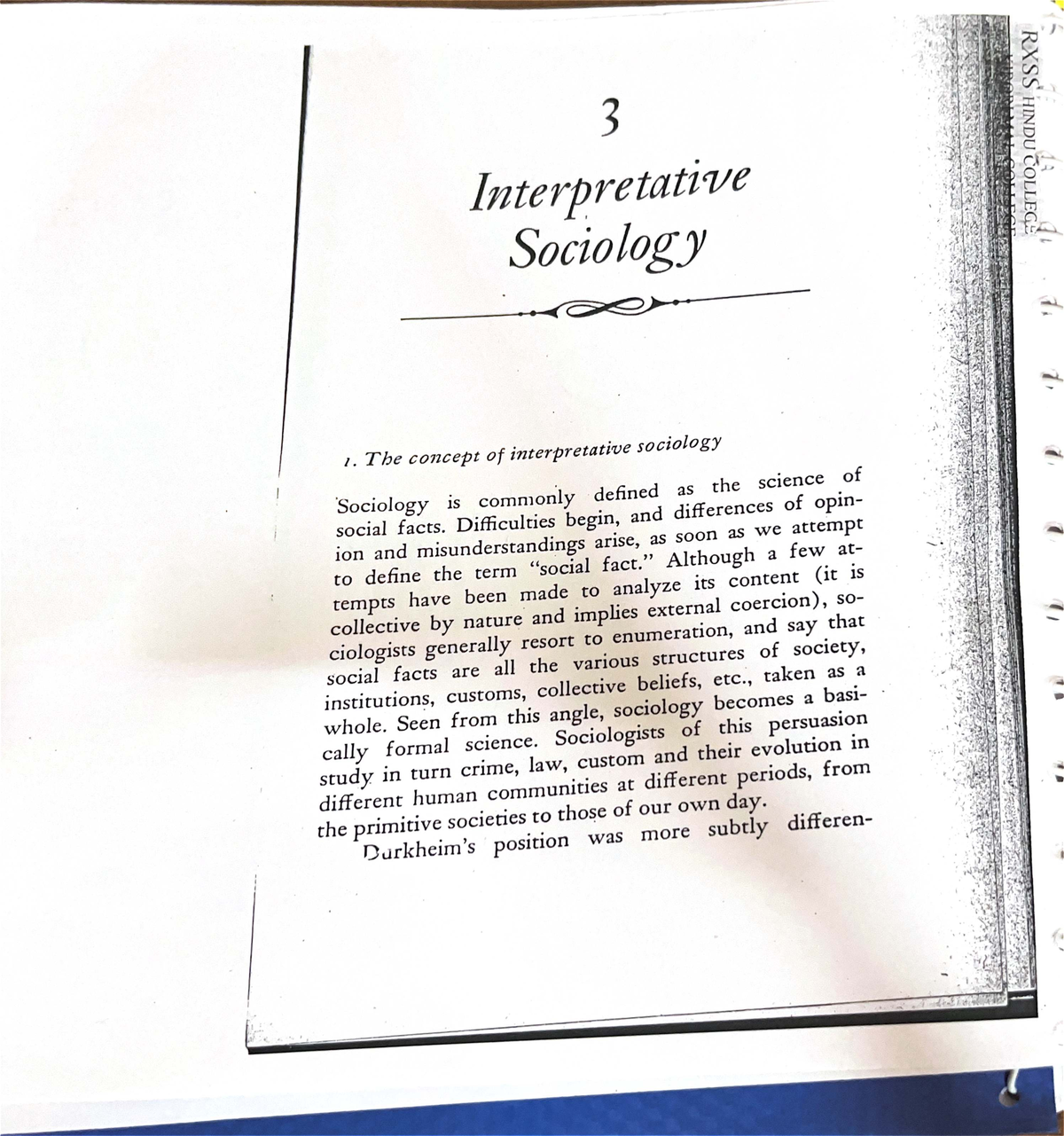 Interpretative Sociology: Understanding Social Behavior in RASS 1 - Studocu