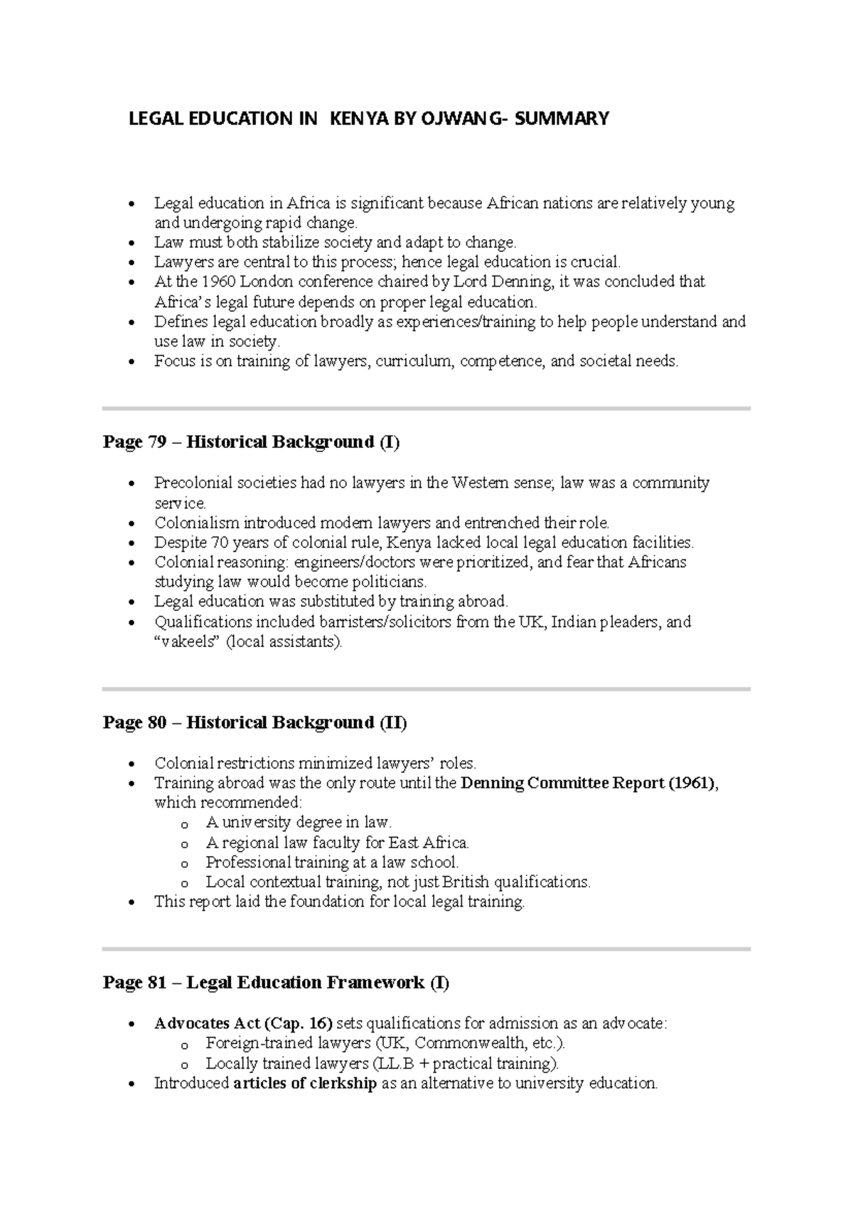 LEGAL EDUCATION IN KENYA: A SUMMARY OF HISTORICAL CONTEXT AND ...