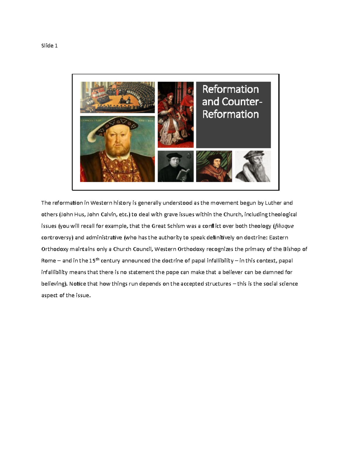 Reformation and Counter-Reformation: Key Events and Figures ...