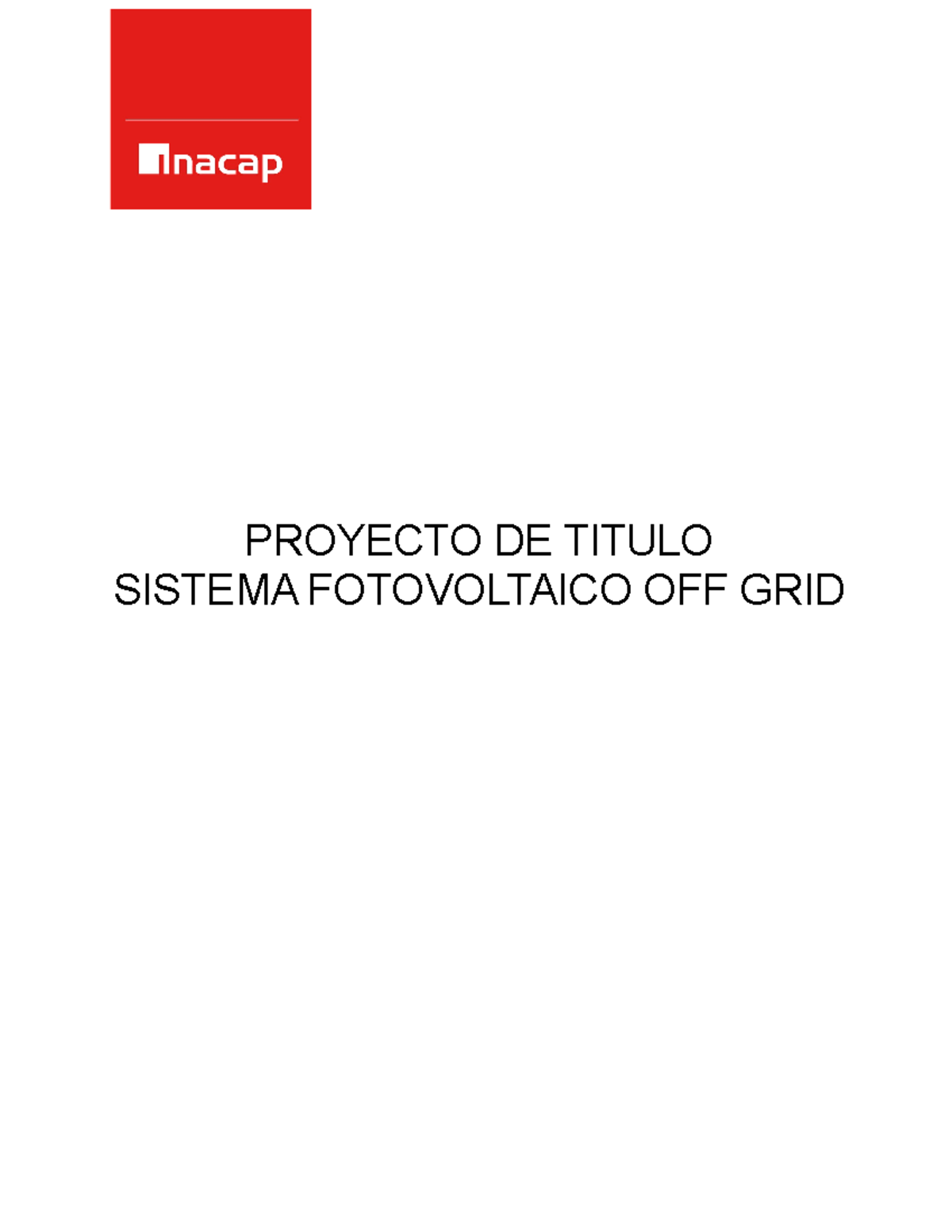 Proyecto Final - Sistema Fotovoltaico Off Grid en Ingeniería Eléctrica - Studocu