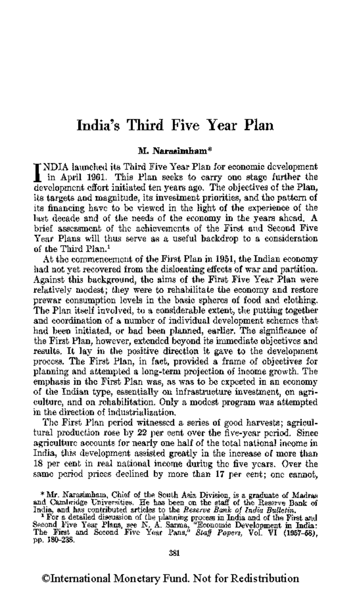024 article A005 en - It is important - India's Third Five Year Plan M ...